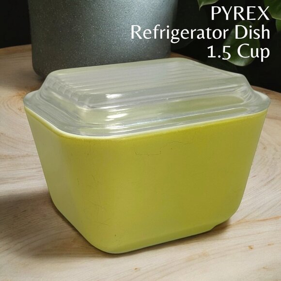 Pyrex | Kitchen | Vintage Pyrex Yellow Refrigerator Dish W Lid 5 B 1 12 ...